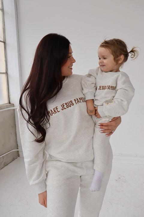 Make Jesus Famous Adult Crewneck